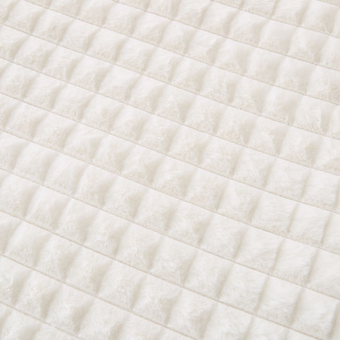 Micro Check Quilt Cover Set - Double Bed, White - Kmart