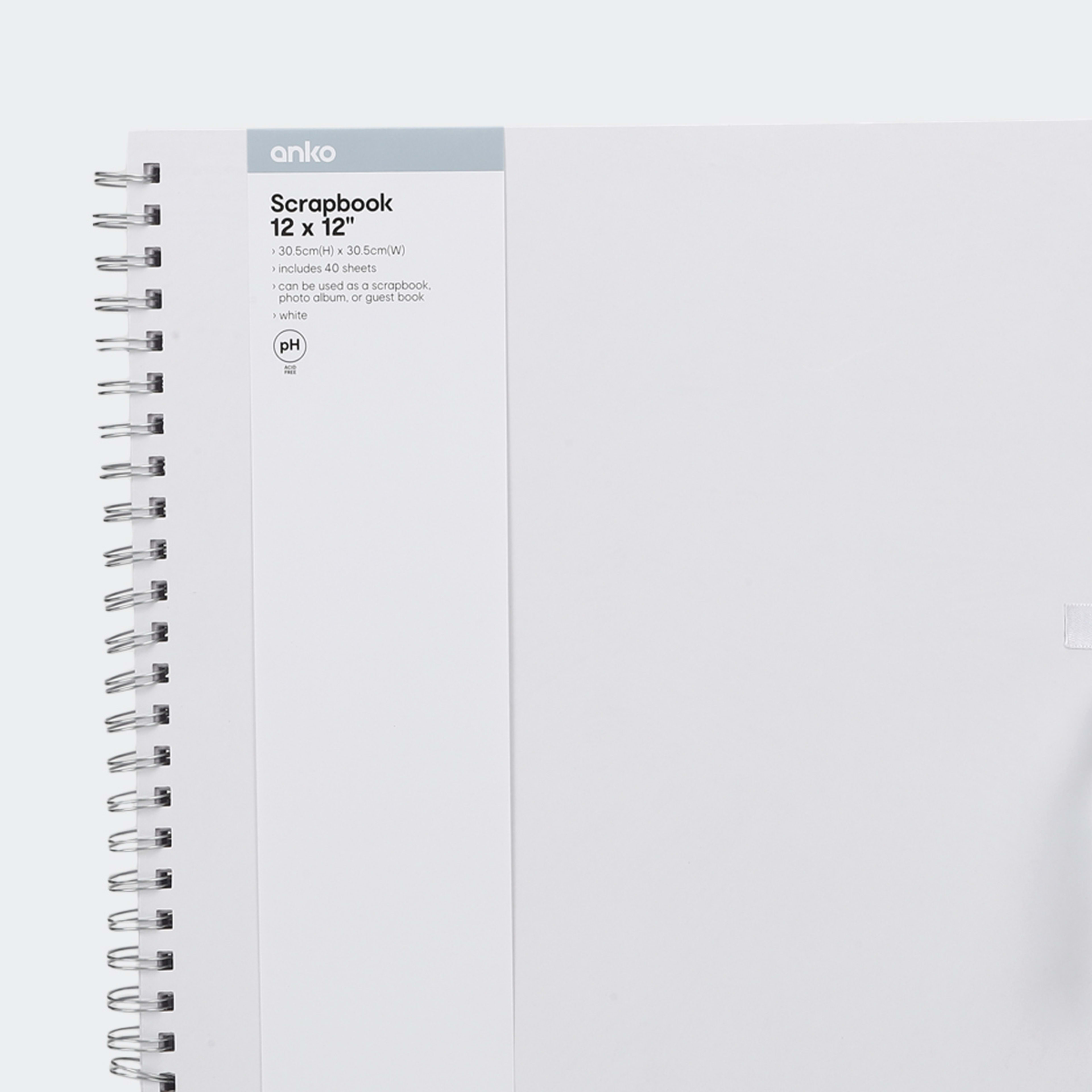12in. x 12in. Scrapbook - White - Kmart