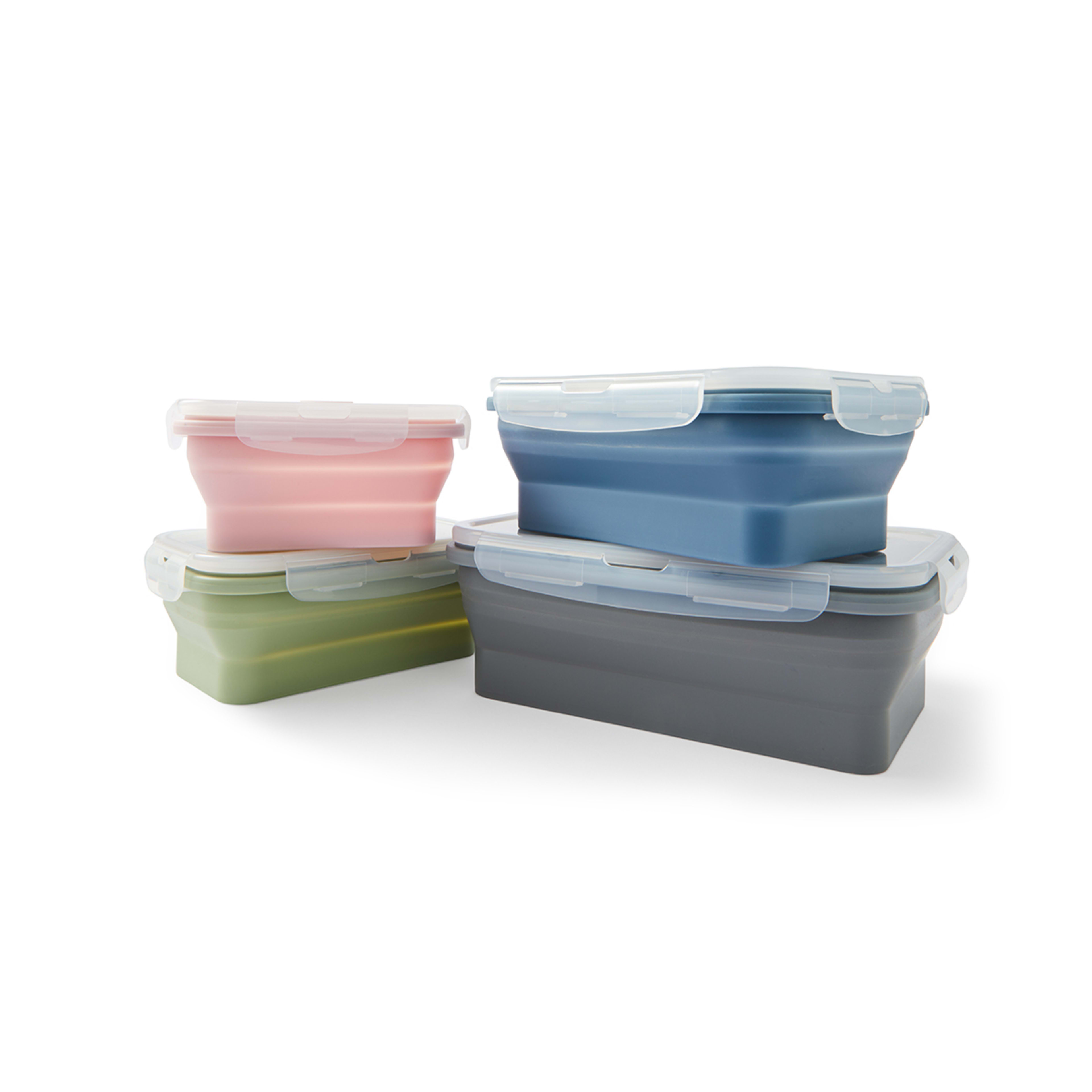 4 Piece Silicone Collapsible Container - Kmart
