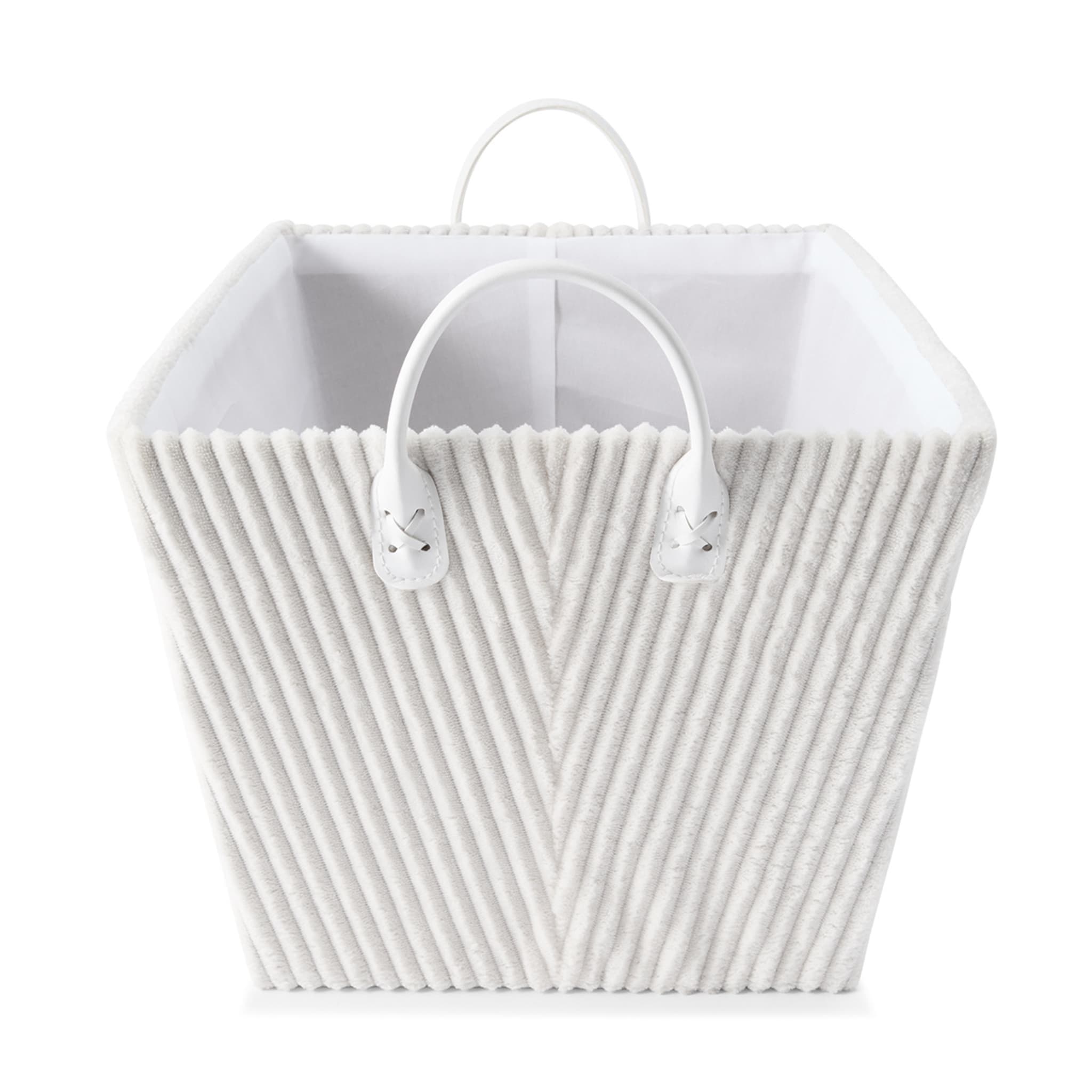 Tapered Ribbed Basket - White - Kmart NZ