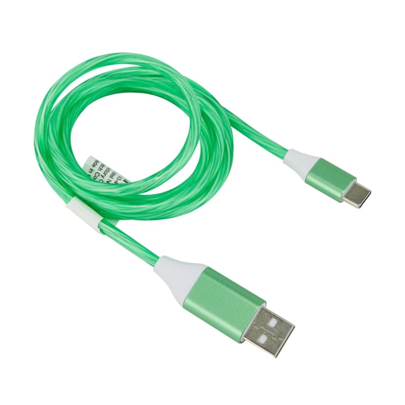 USB-A to USB-C Light Up Cable - Green - Kmart