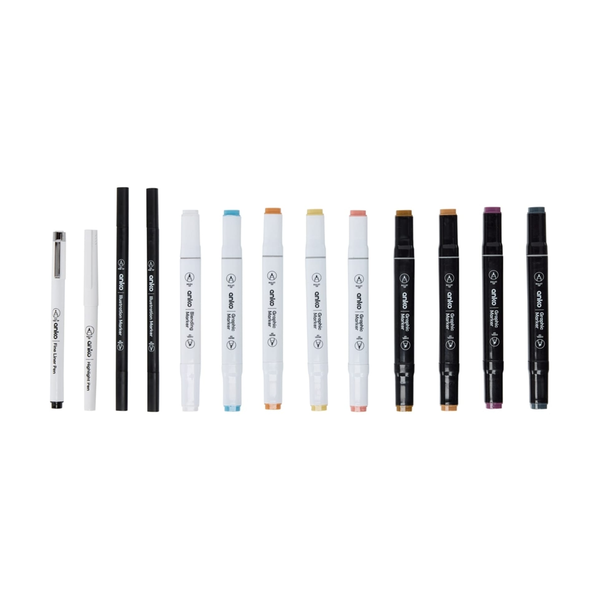 13 Pack Manga Drawing Set - Blue - Kmart