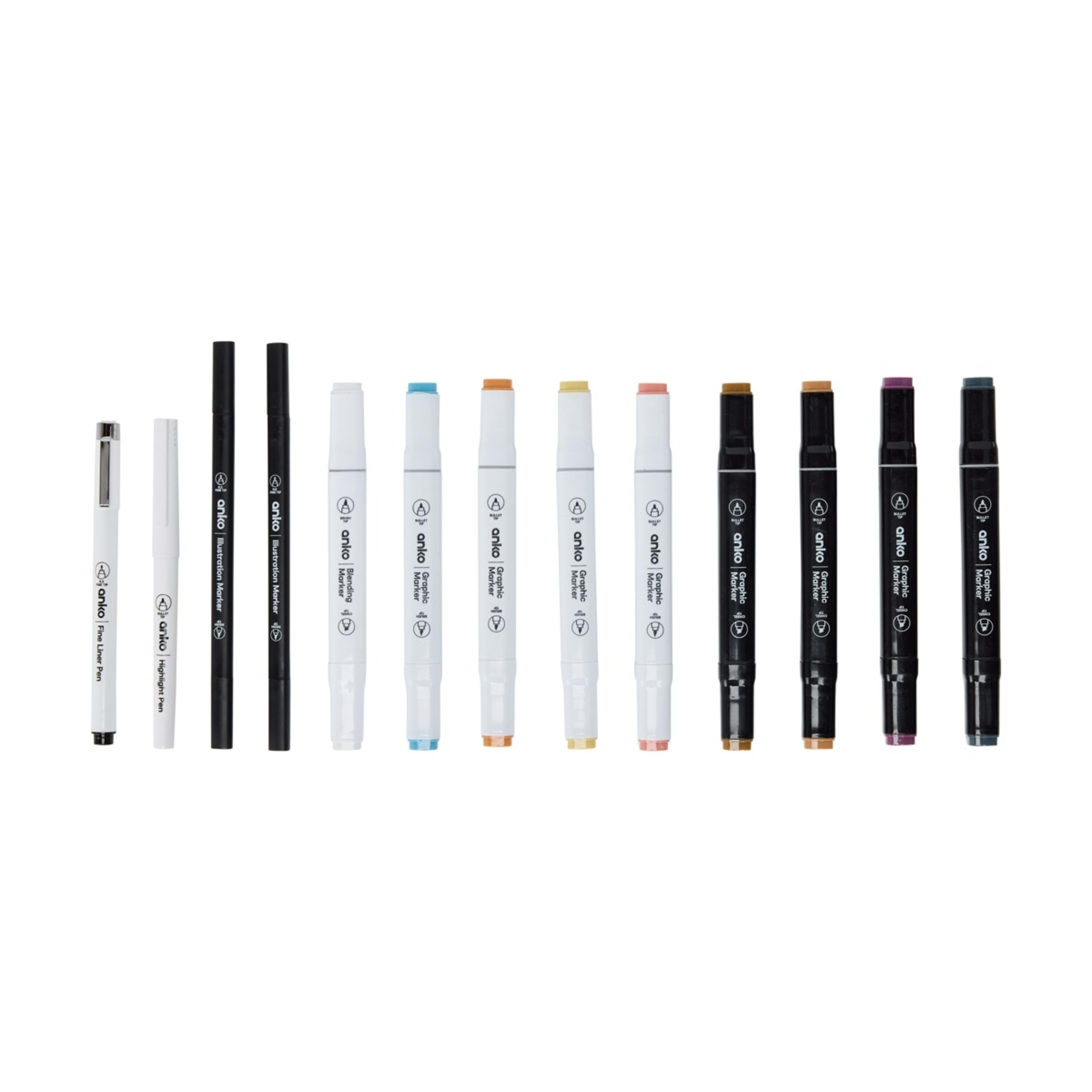 13 Pack Manga Drawing Set - Blue - Kmart