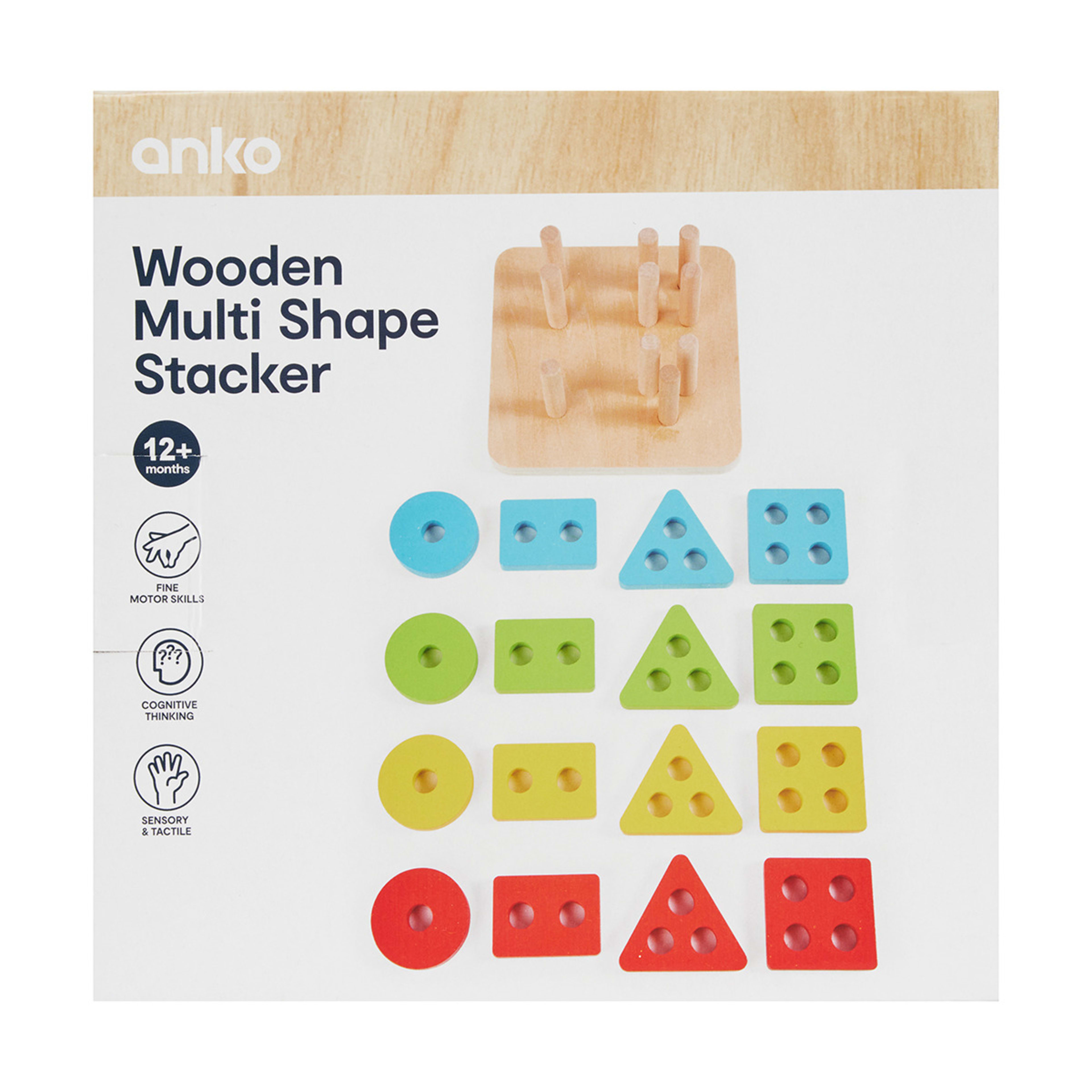 Wooden Multi Shape Stacker - Kmart