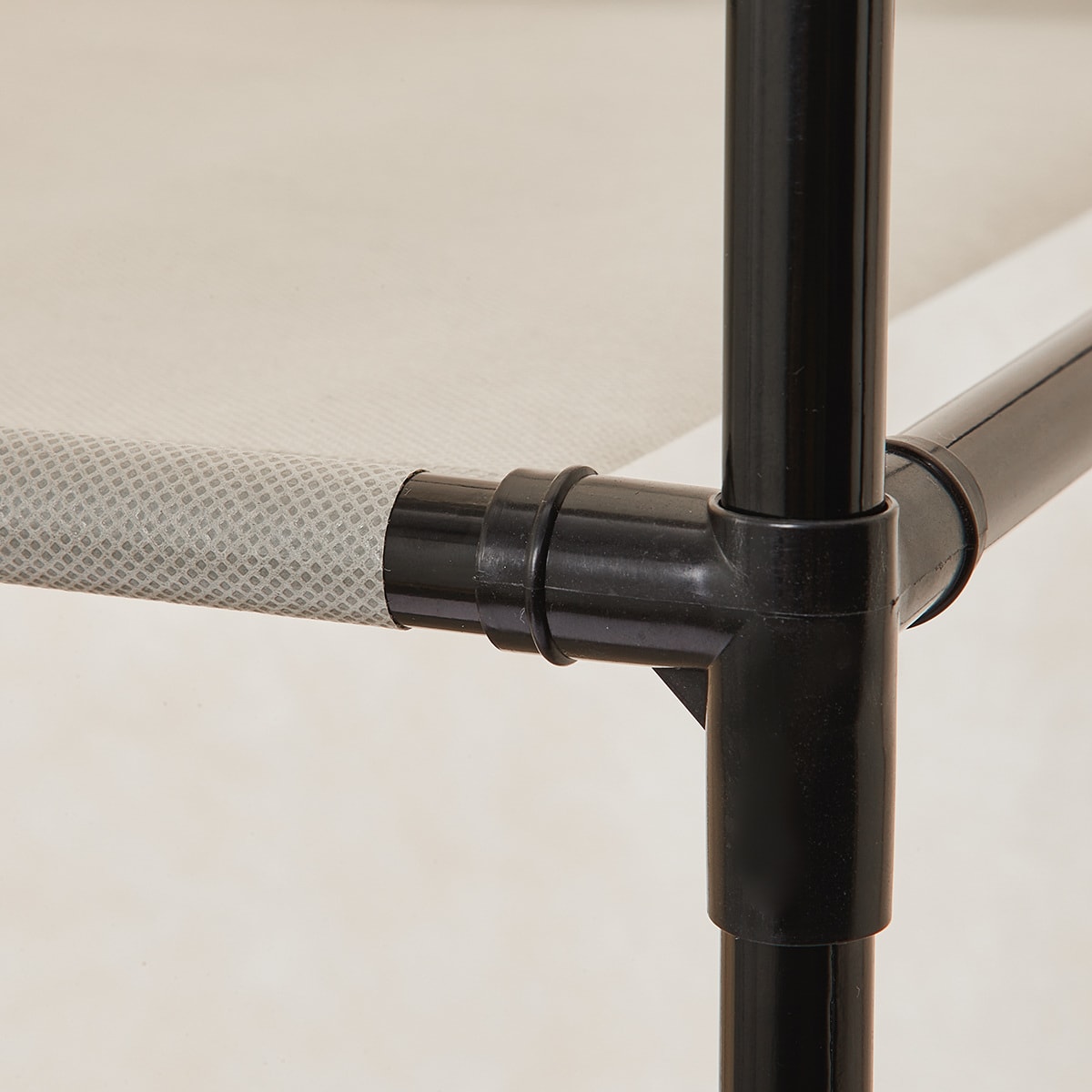 Linen Look Covered Wardrobe - Beige - Kmart