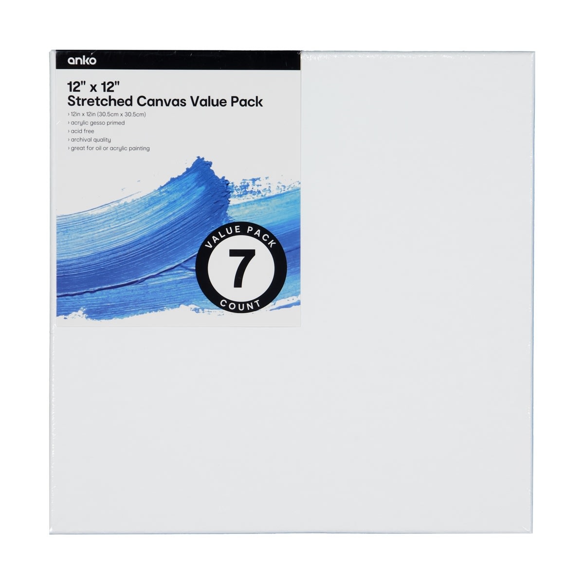 12in. x 12in. Stretch Canvas - 7 Pack - Kmart
