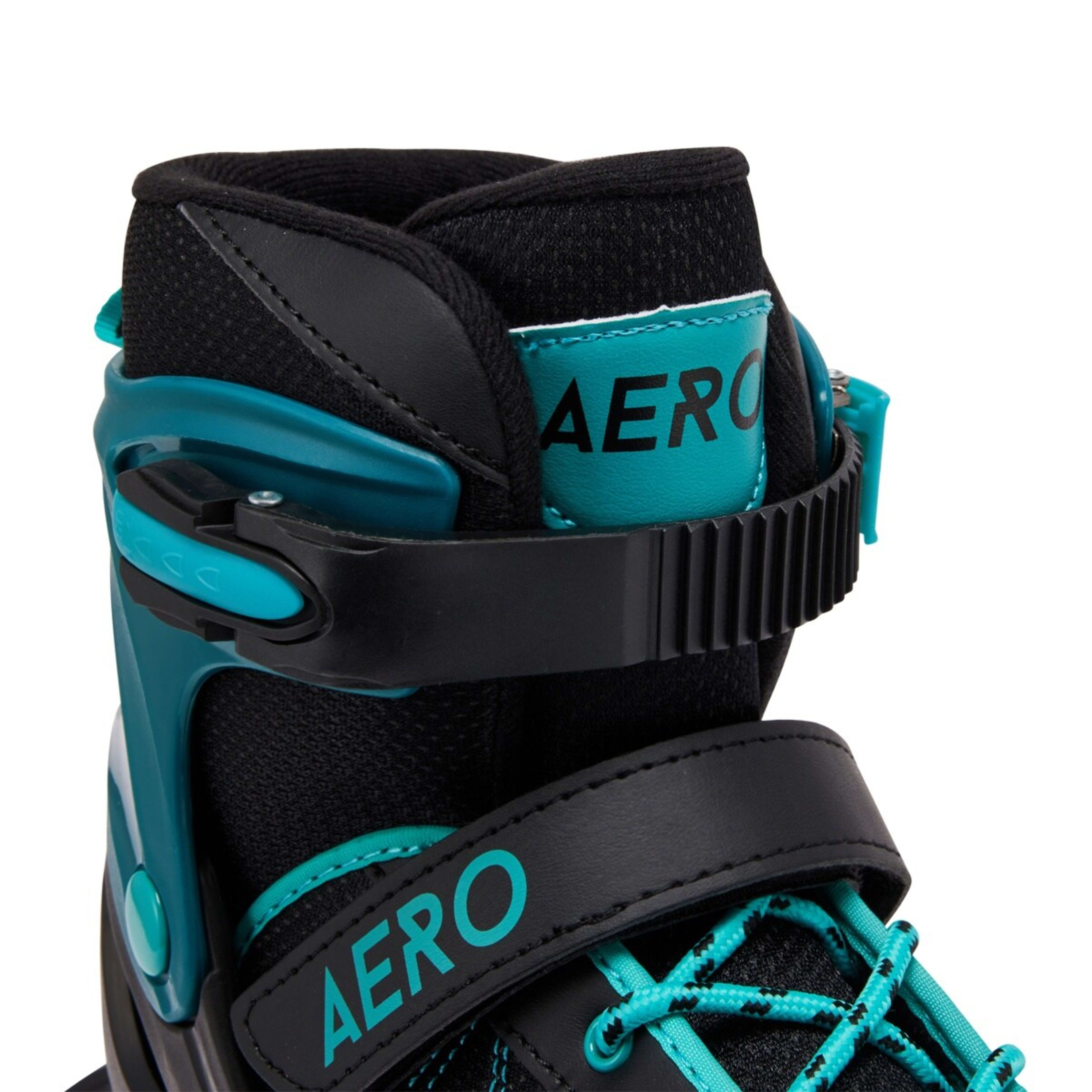 Inline Skates - Black and Teal, Size 5 to 7 - Kmart