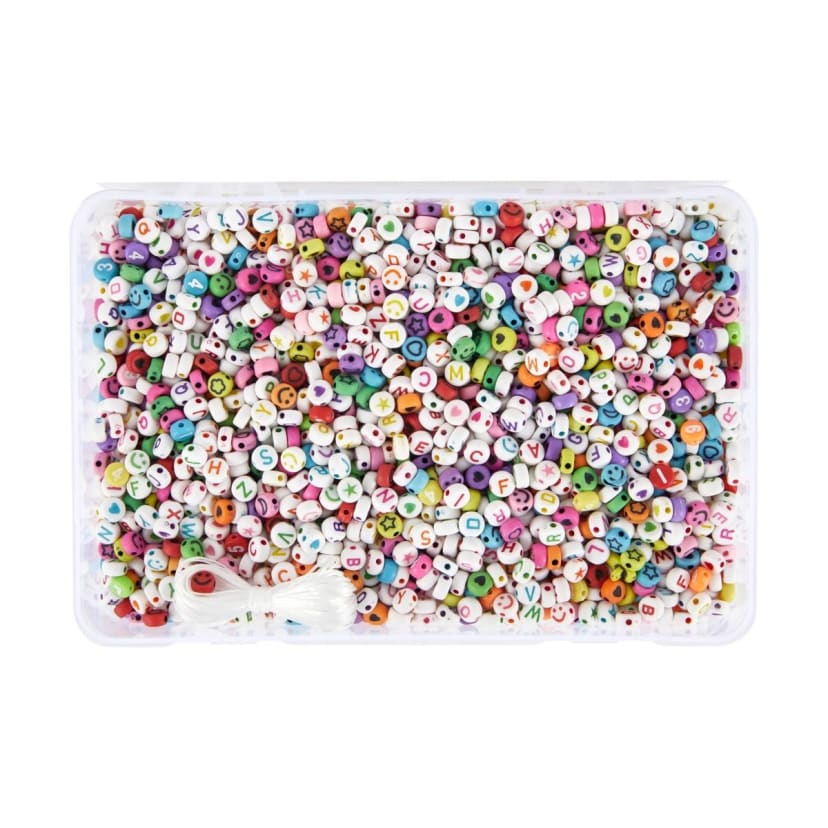 Assorted Shape and Alphabet Beads Set - Brights - Kmart