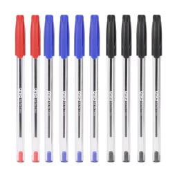 10 Pack Assorted Colours Ballpoint Pens - Kmart