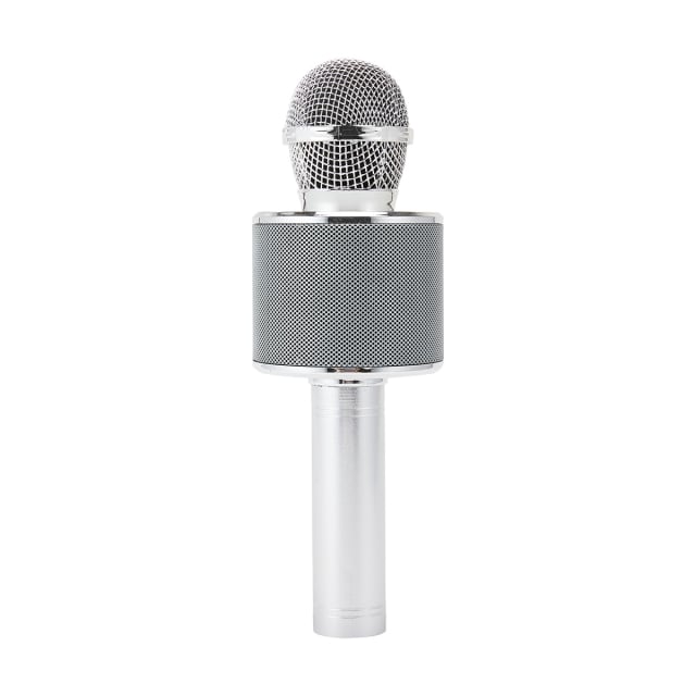 Bluetooth Karaoke Microphone with Speaker - Silver - Kmart