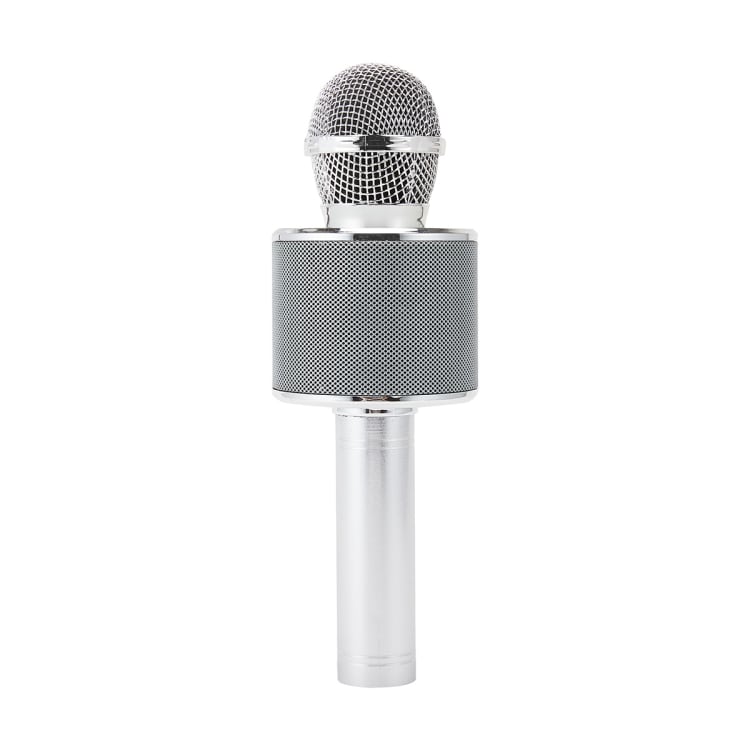 Bluetooth Karaoke Microphone with Speaker - Silver - Kmart