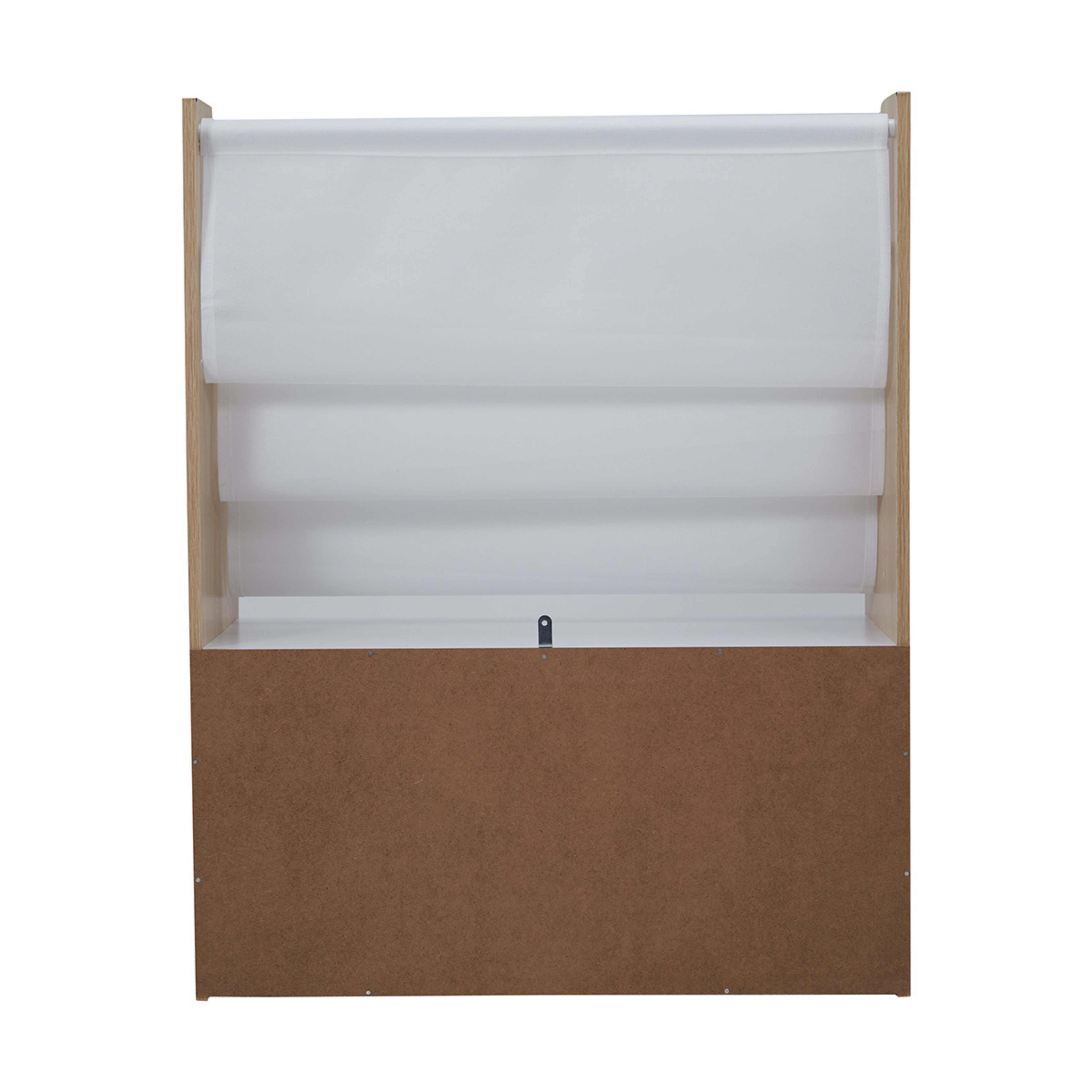 Oak Look and White Book Holder with Organiser - Kmart