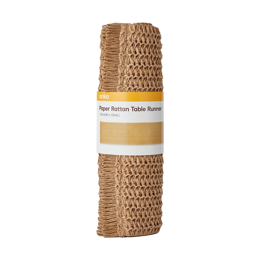 Paper Rattan Look Table Runner - Kmart