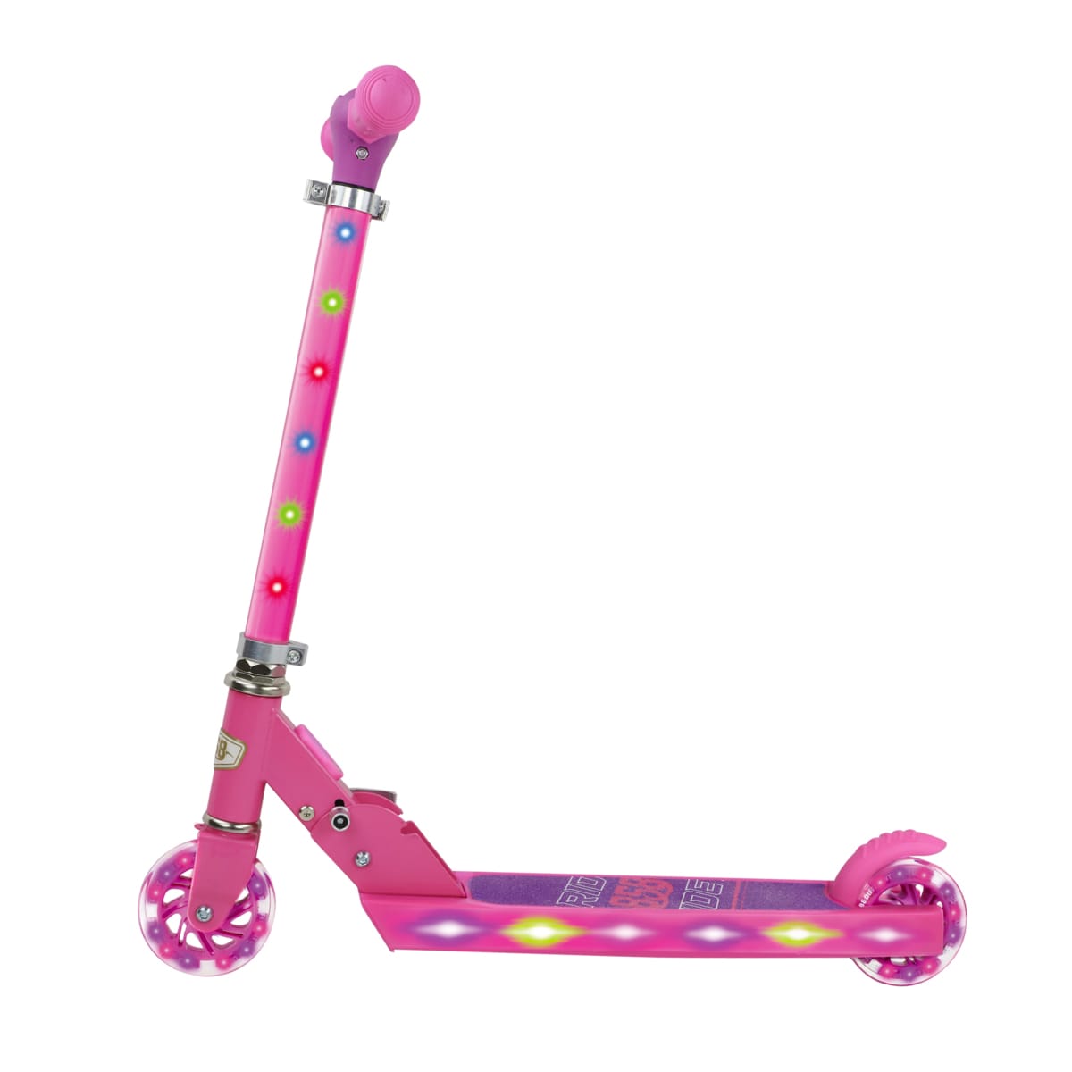 858 Light Up Folding Scooter - Pink - Kmart