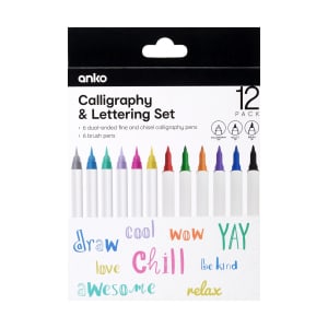12 Pack Calligraphy and Lettering Set - Kmart