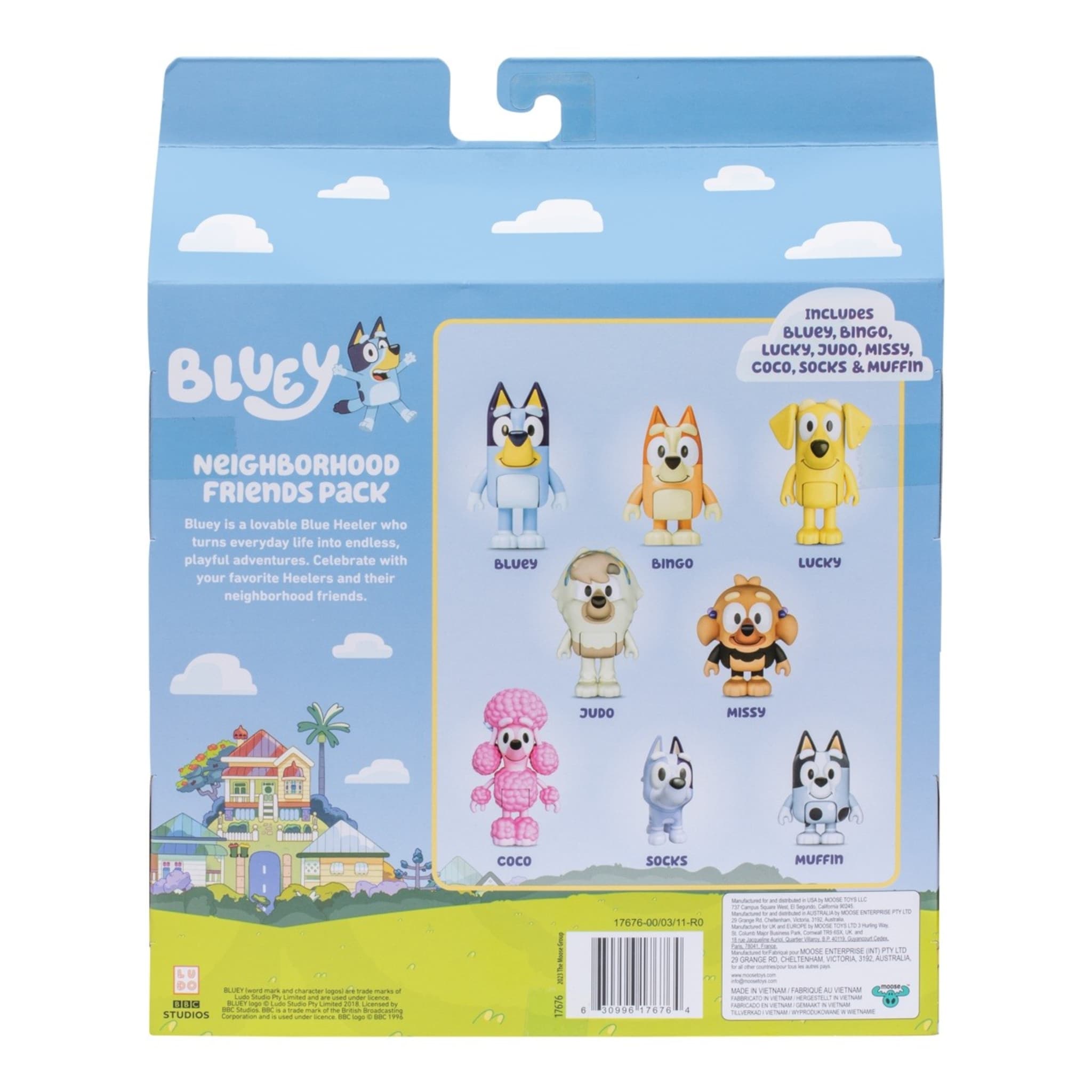 8 Pack Bluey Neighbourhood Friends Exclusive Playset - Kmart