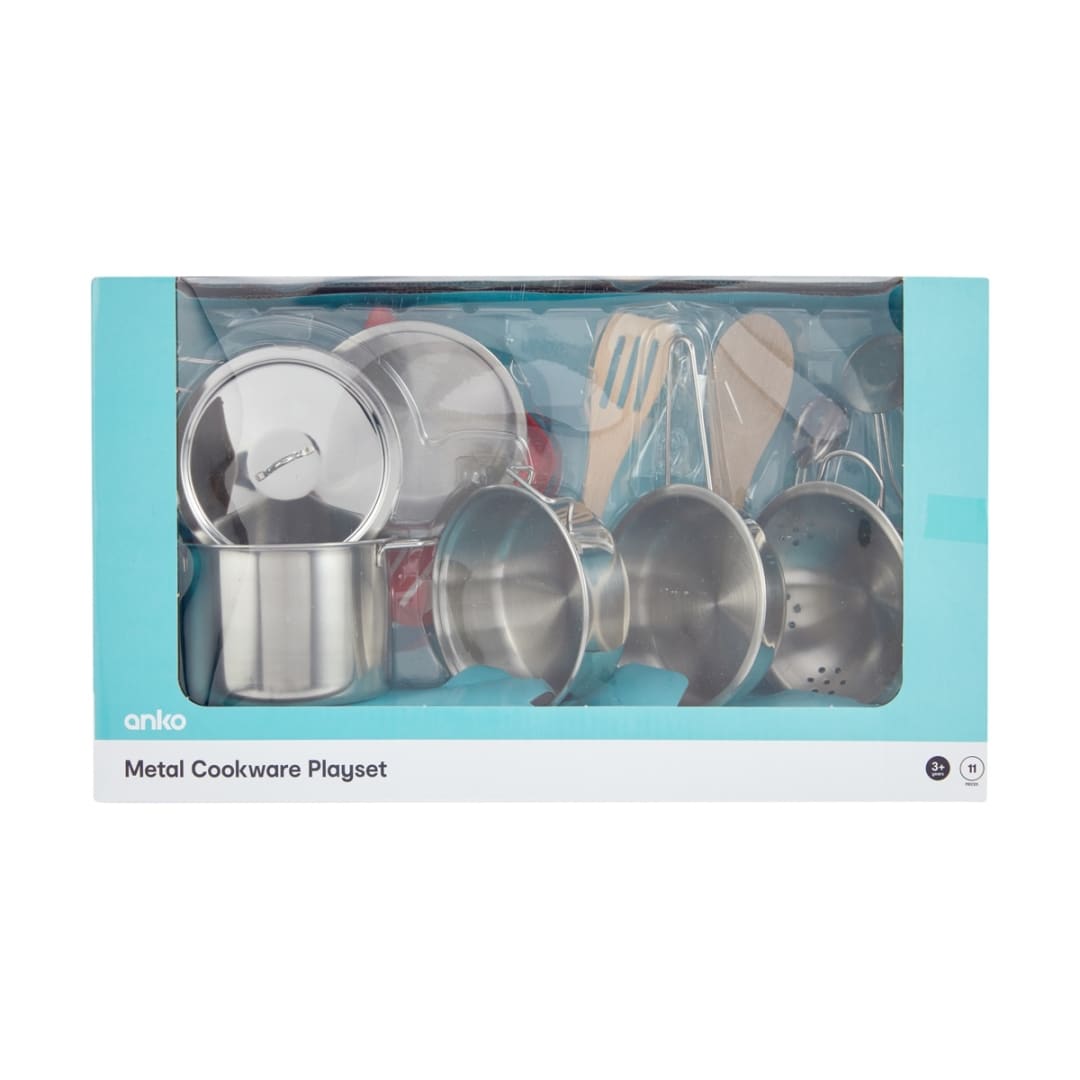 11 Piece Metal Cookware Playset - Kmart