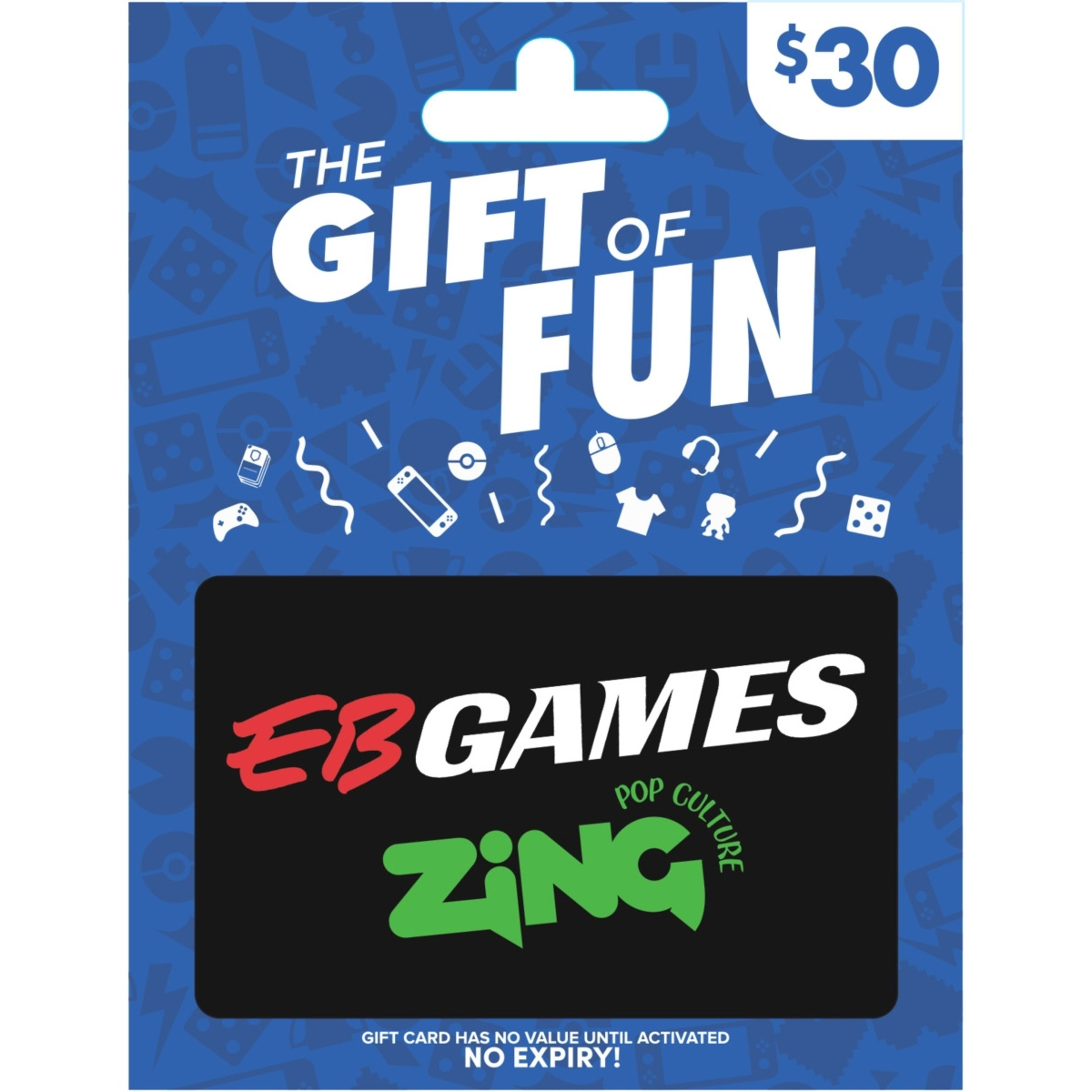EB Games Zing Pop Culture The Gift of Fun $30 Gift Card - Kmart