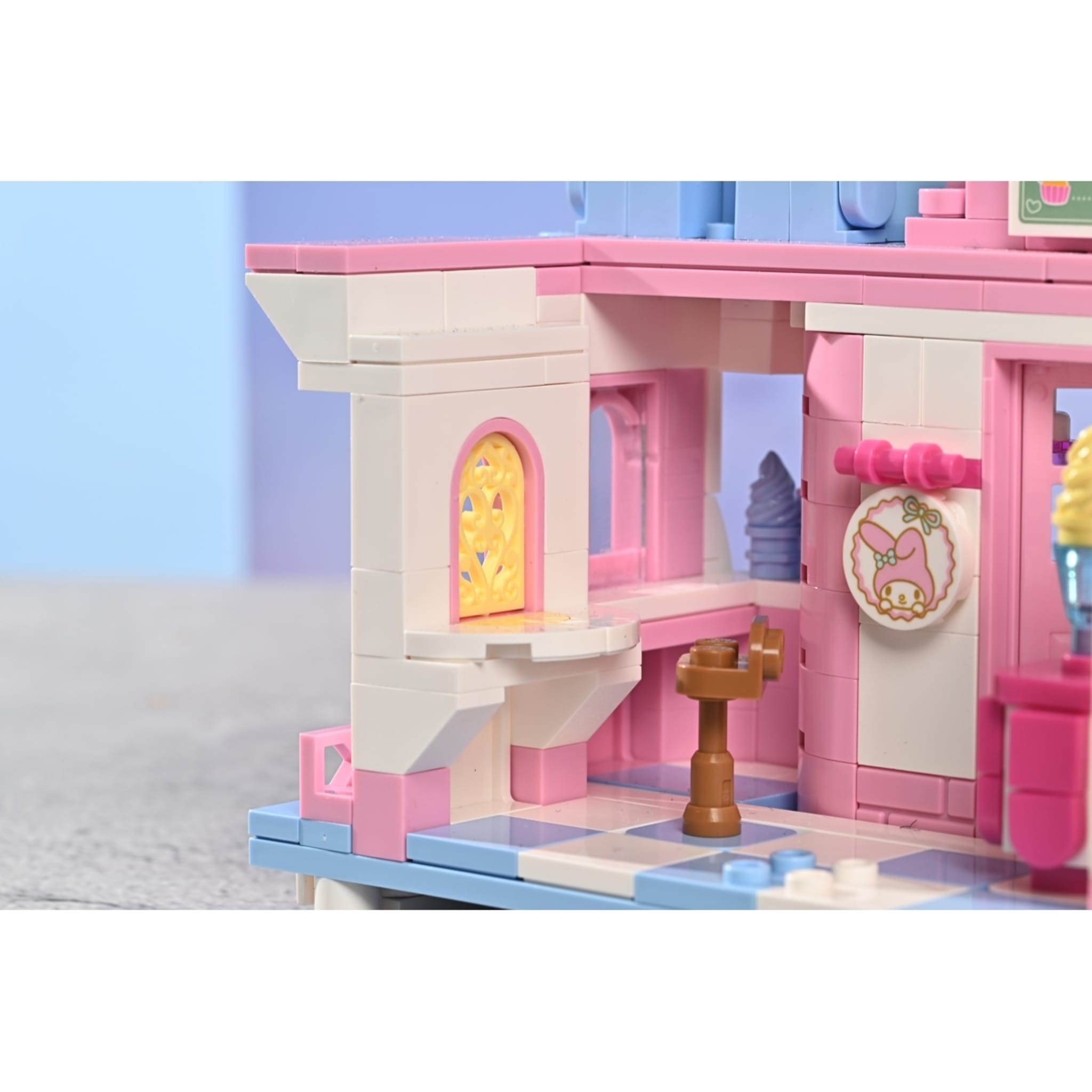 348 Piece Keepplay Hello Kitty My Melody Sweet Ice Cream House Playset ...
