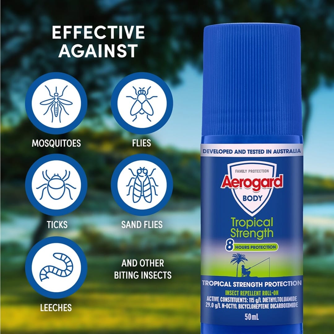 Aerogard Tropical Strength Insect Repellent Roll-On 50ml - Kmart