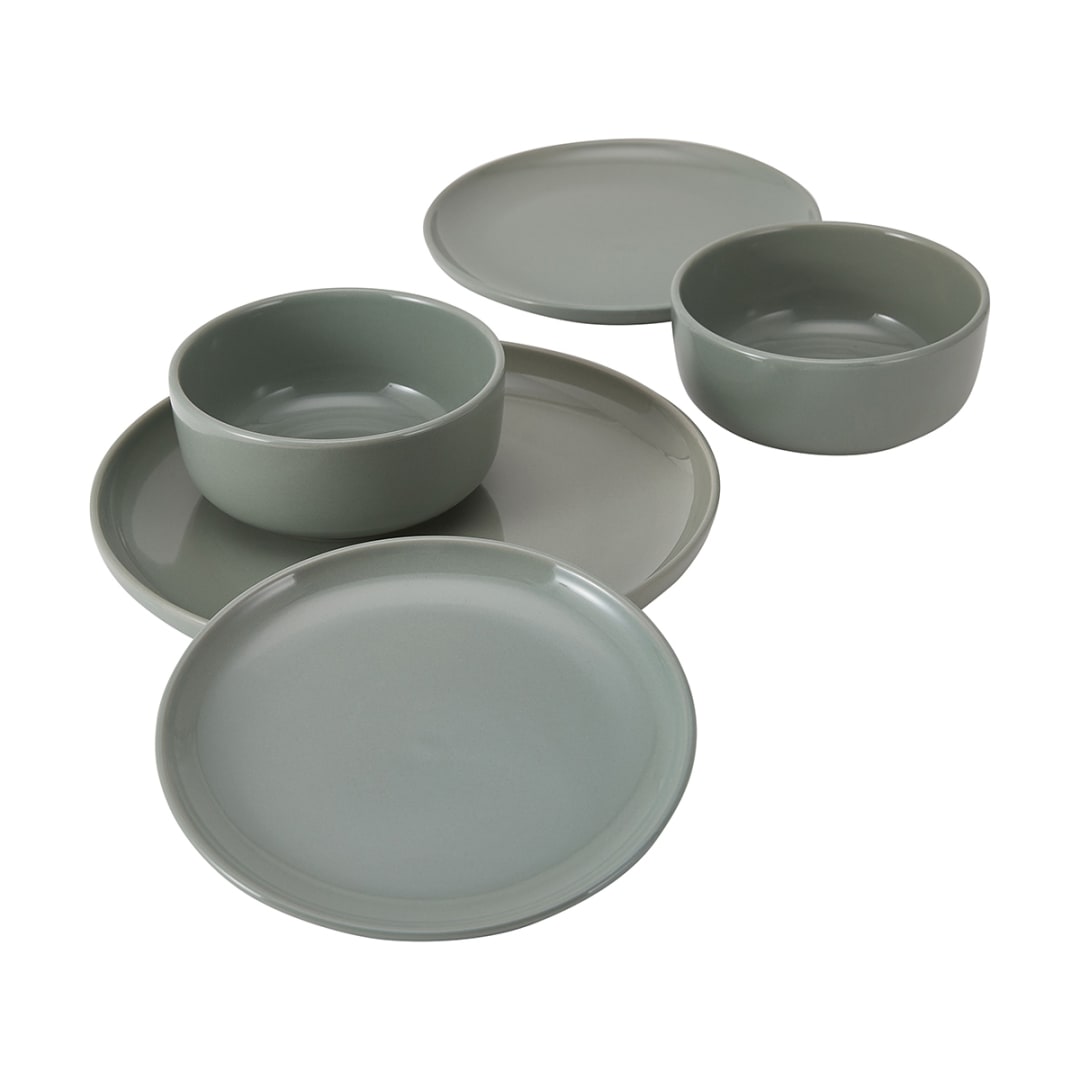 Sage Green 12 Piece Dinner Set - Kmart NZ