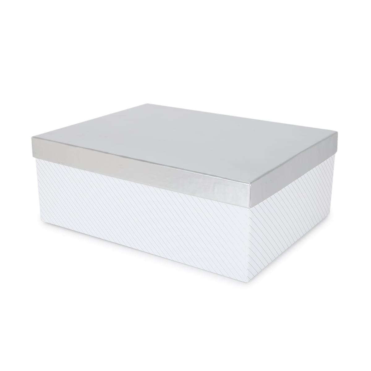 Silver Stripe Gift Box - Large - Kmart