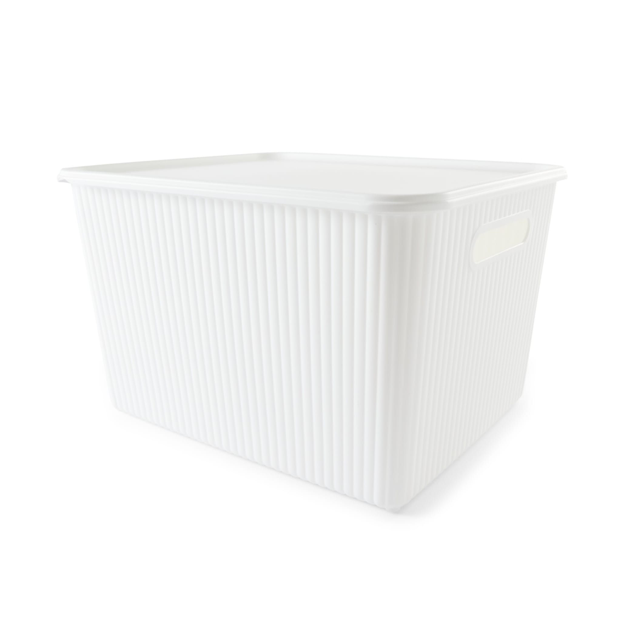 18L Ribbed Container - White - Kmart