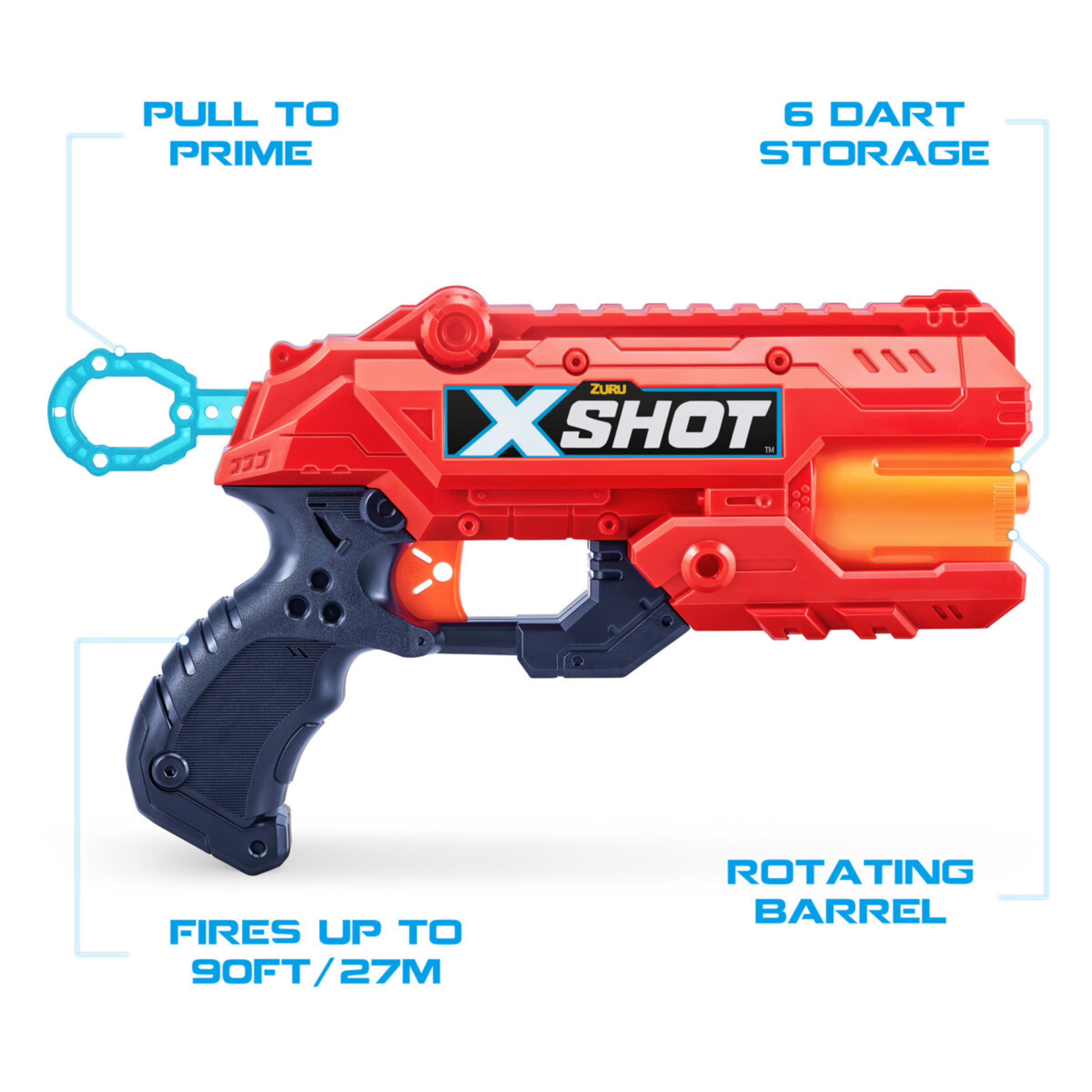 Zuru X-Shot Excel Double Reflex 6 Blaster Double Kickback Blaster Combo ...