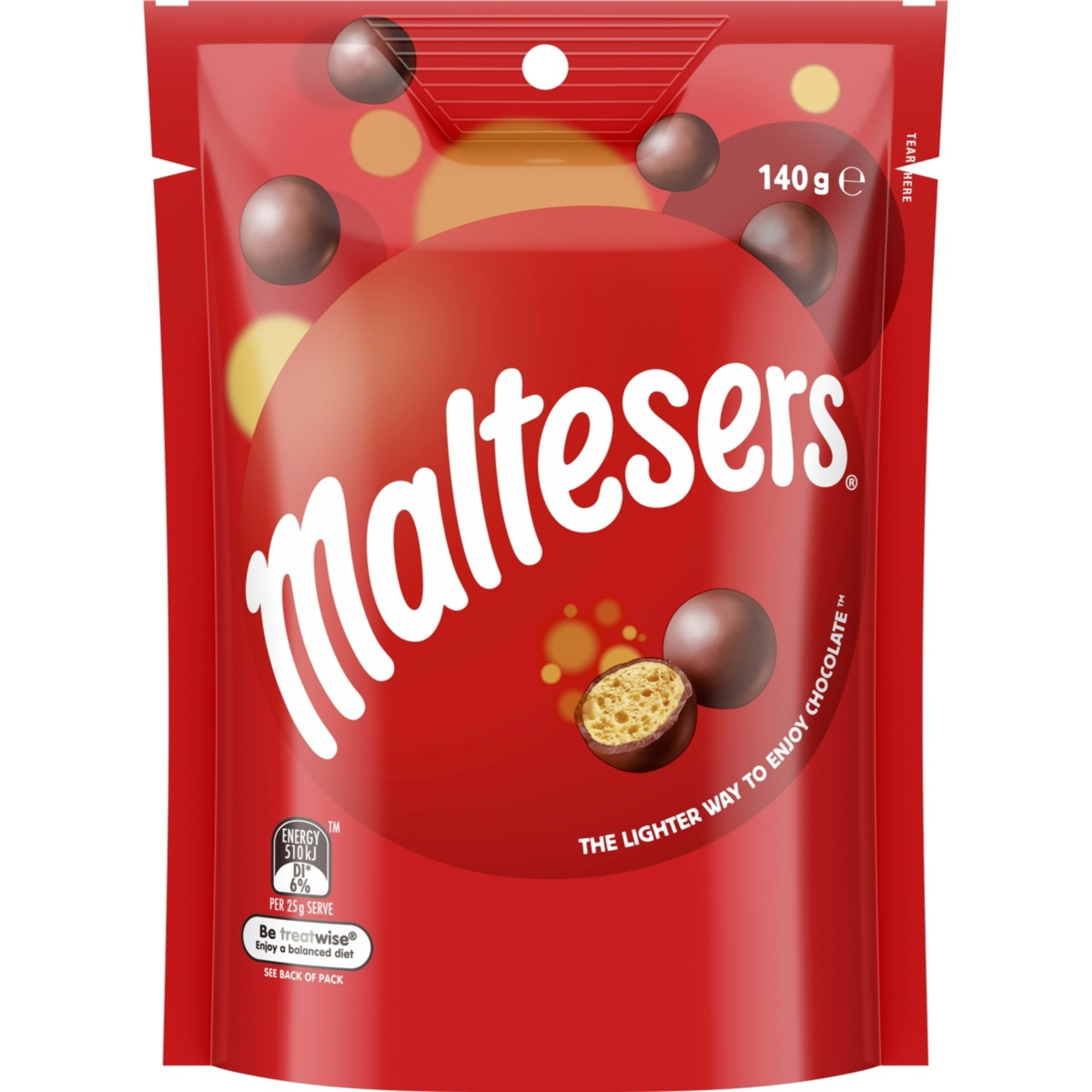 Maltesers Milk Chocolate Snack and Share Bag 140g - Kmart
