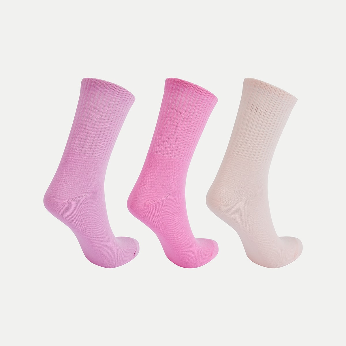 3 Pack Rib Quarter Crew Socks - Kmart NZ