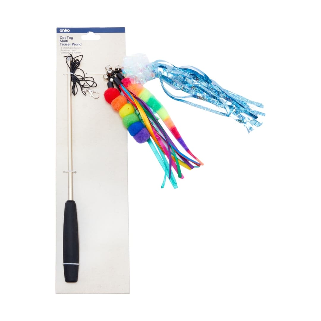 Cat Toy Multi Teaser Wand - Kmart