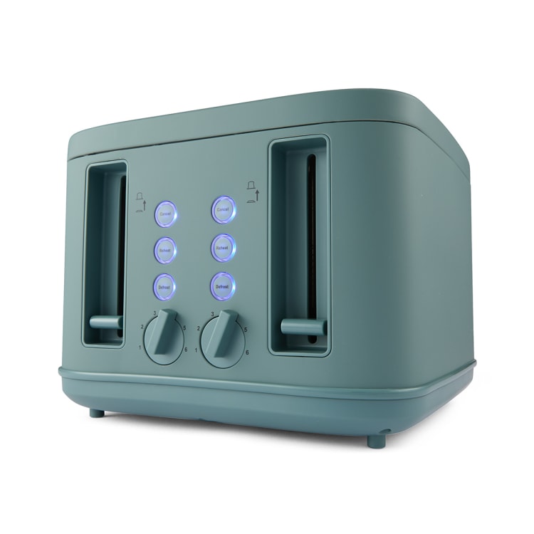 4 Slice Soft Touch Toaster - Dark Green - Kmart