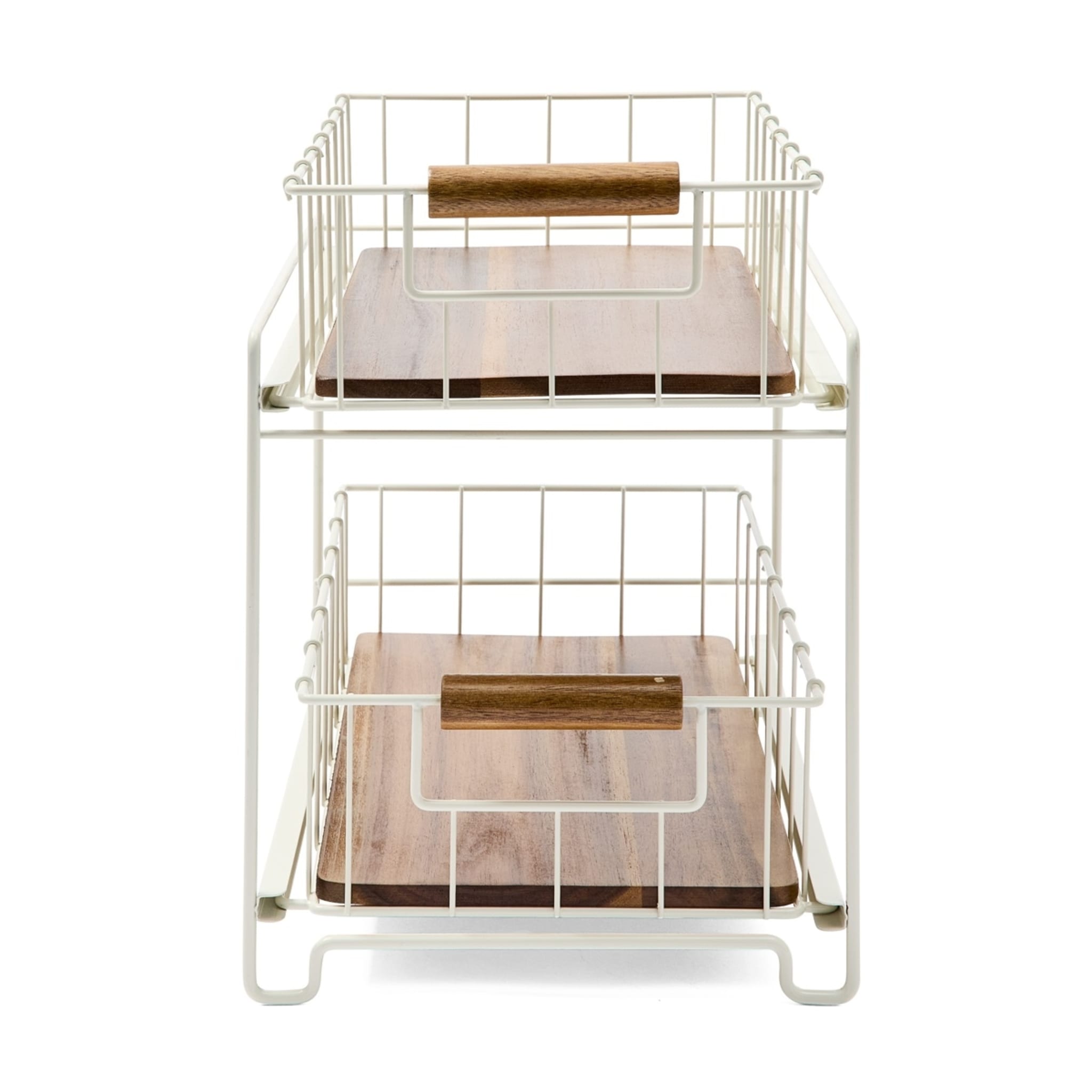 Off White and Acacia 2 Tier Drawers - Kmart NZ