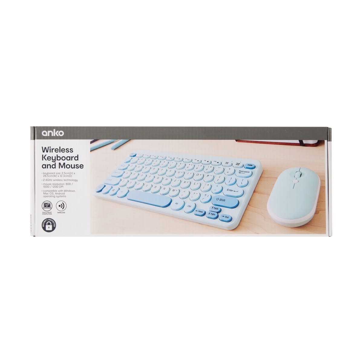 Keyboard and Mouse Set - Navy Blue - Kmart