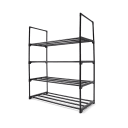 4 Tier Stackable Black Shoe Rack - Kmart