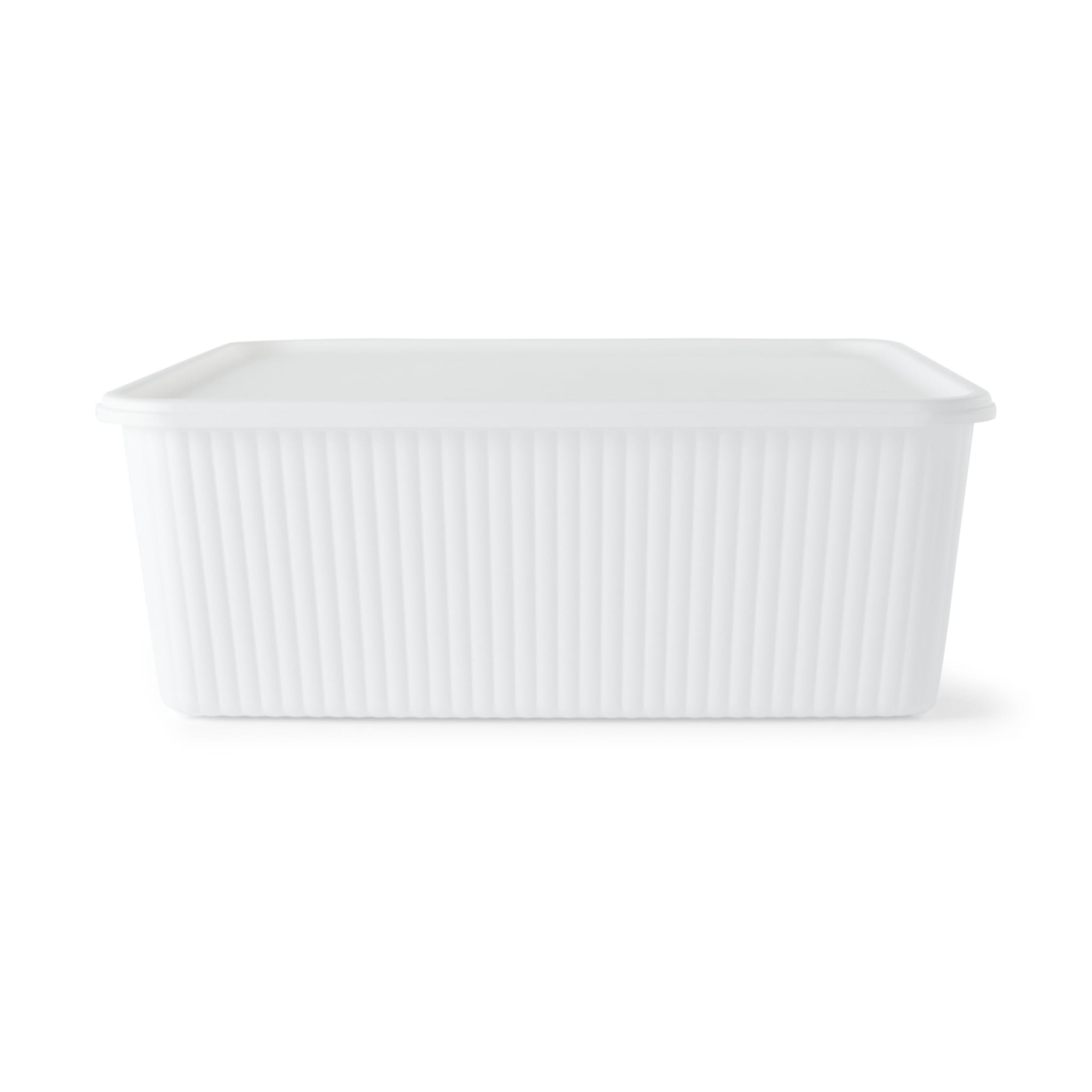 11L Ribbed Container - White - Kmart