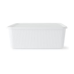 11L Ribbed Container - White - Kmart