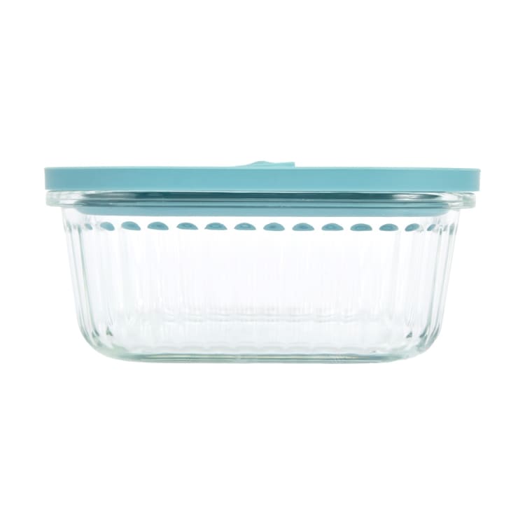 800ml Square Ribbed Glass Container - Kmart NZ