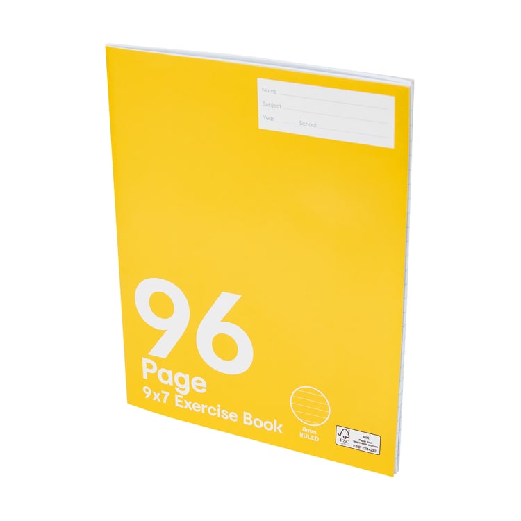 9in. x 7in. Exercise Book - 96 Pages - Kmart