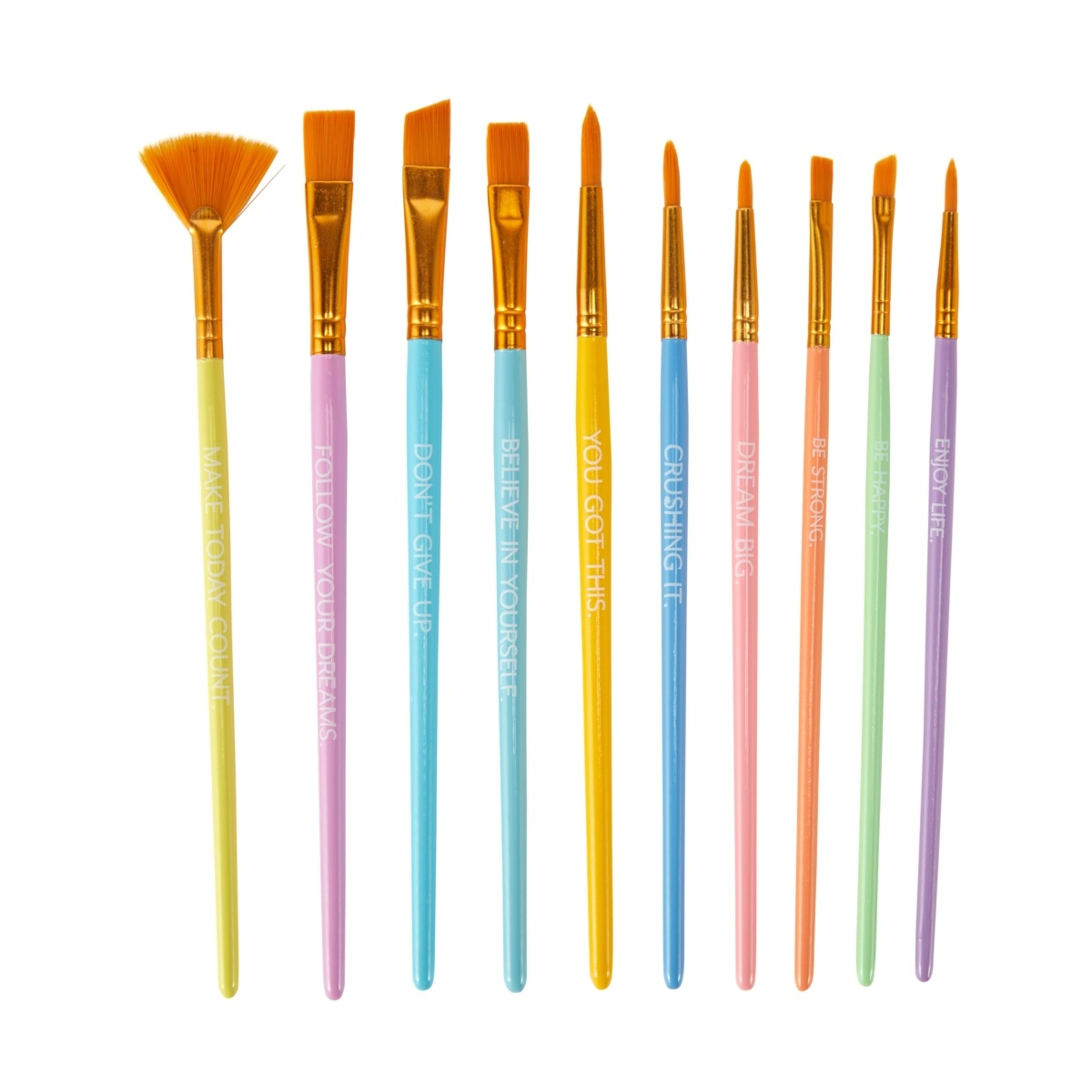 10 Piece Artist Brush Set - Kmart