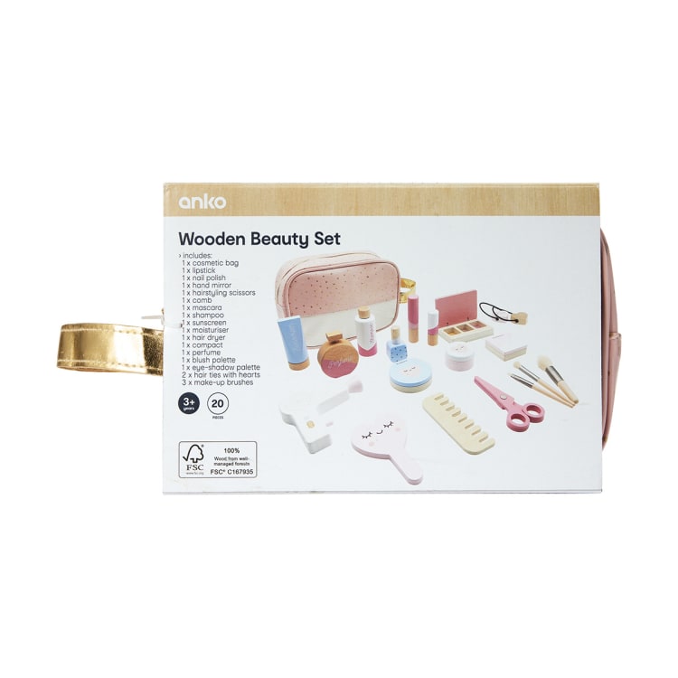 20 Piece Wooden Beauty Set - Kmart