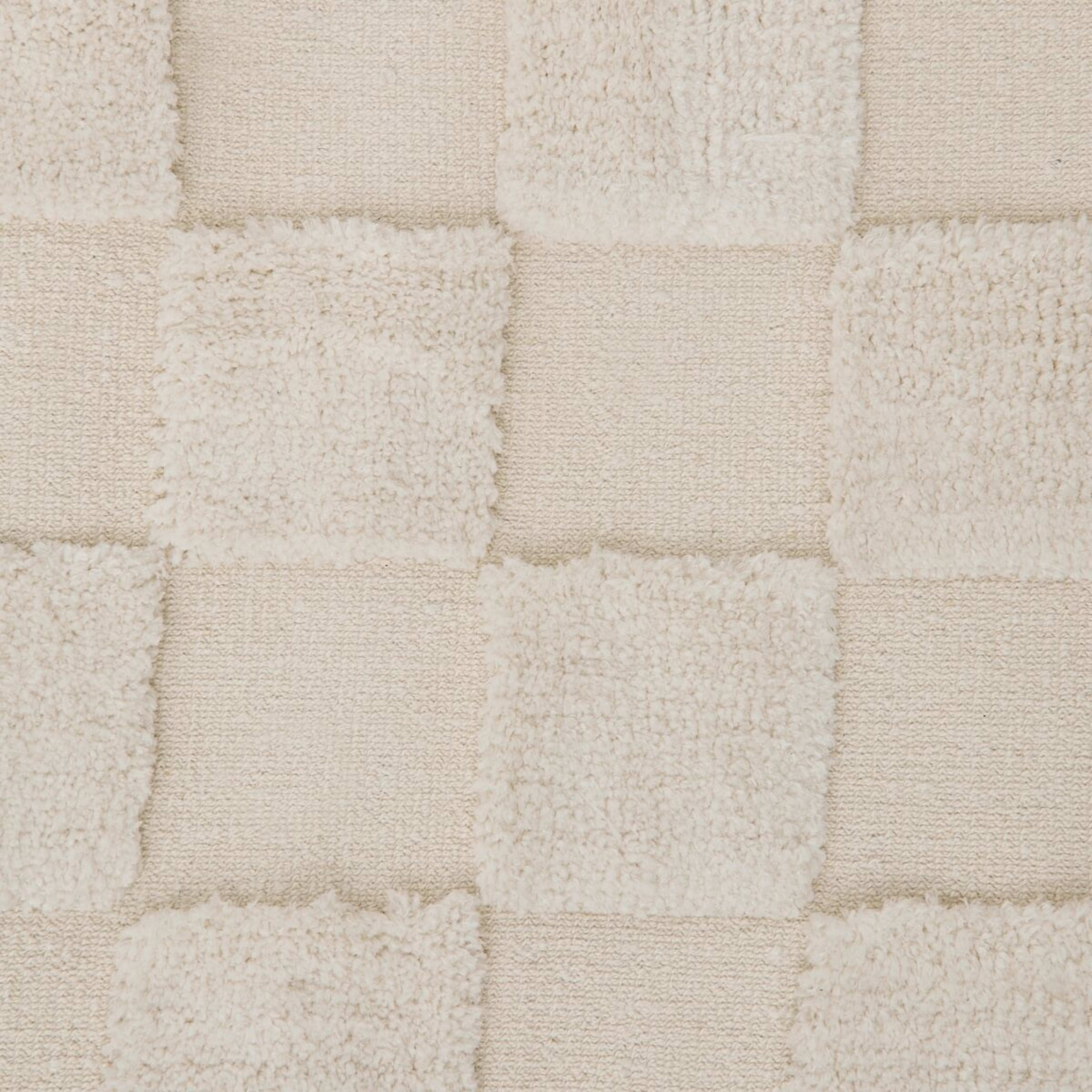 Check Rug - Natural, Small - 140cm x 70cm - Kmart