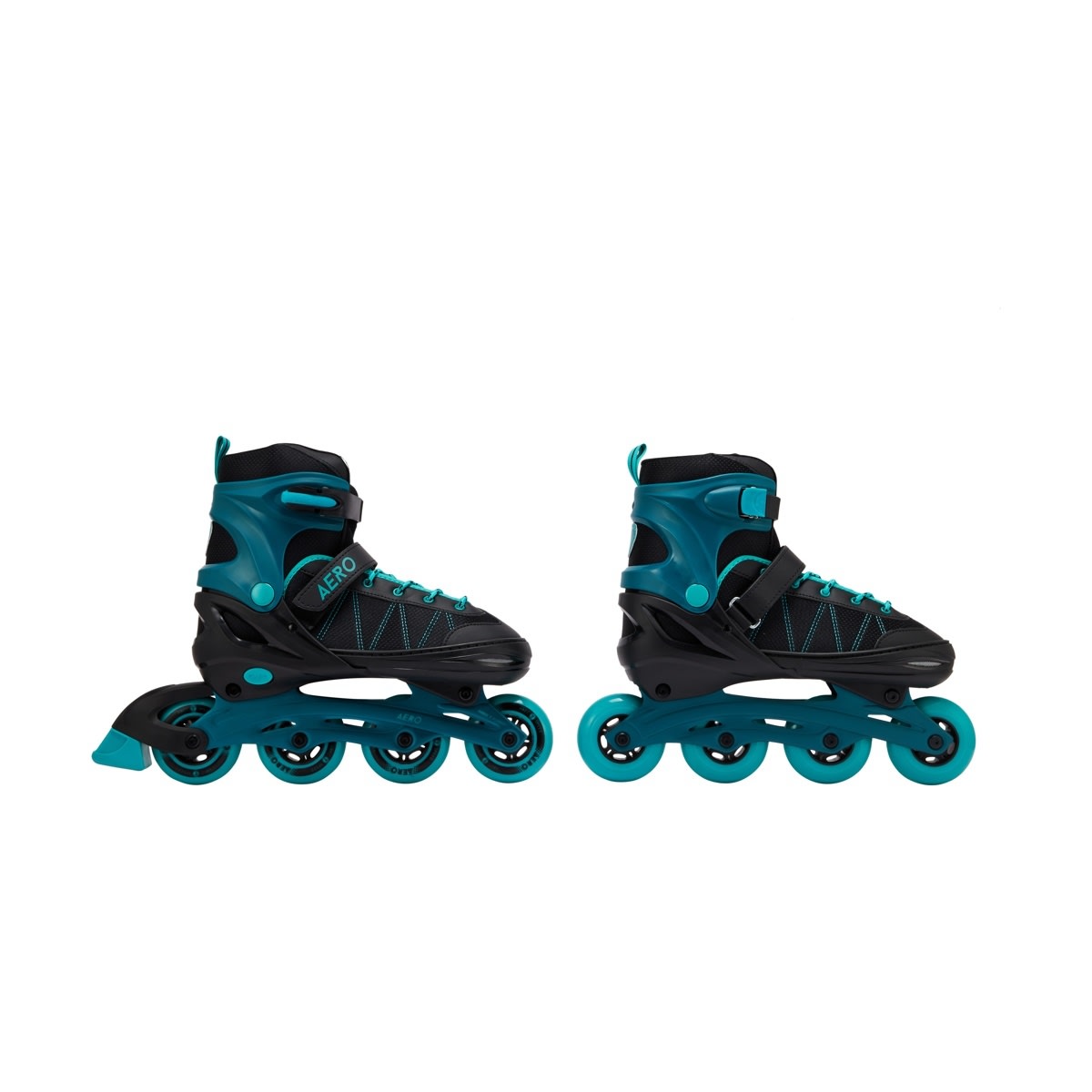 Inline Skates - Black and Teal, Size 8 to 11 - Kmart