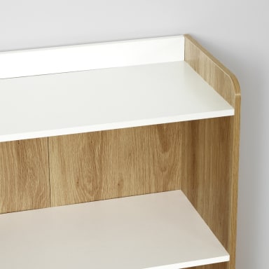 Oak Look and White Shelf with Cupboard - Kmart
