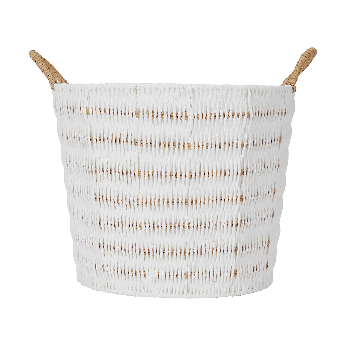 Round Paper Rope Round Basket - White - Kmart