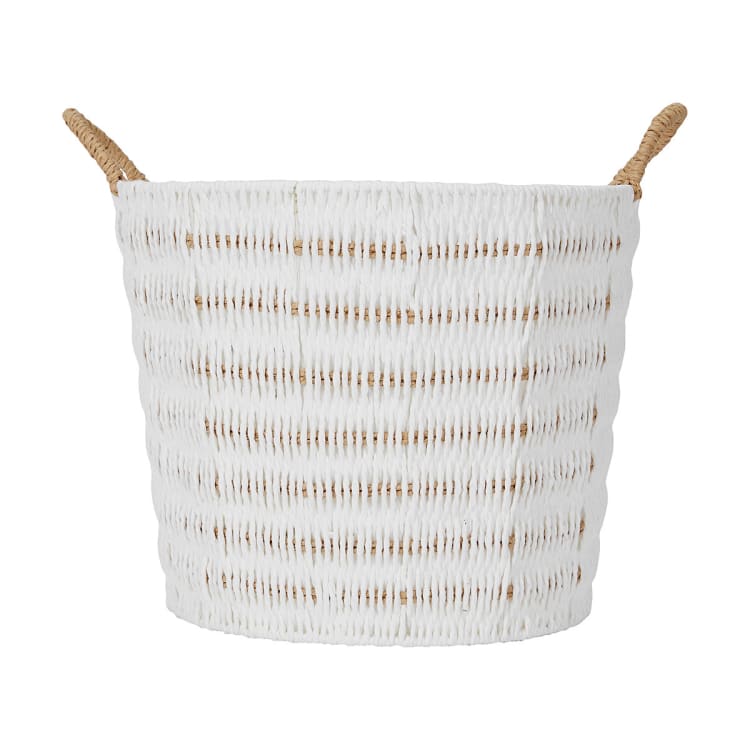 Round Paper Rope Round Basket - White - Kmart
