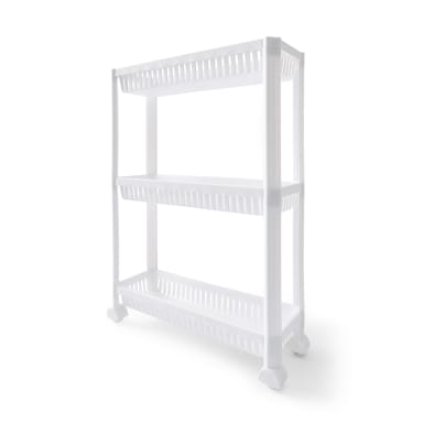 3 Tier Plastic Trolley - White - Kmart