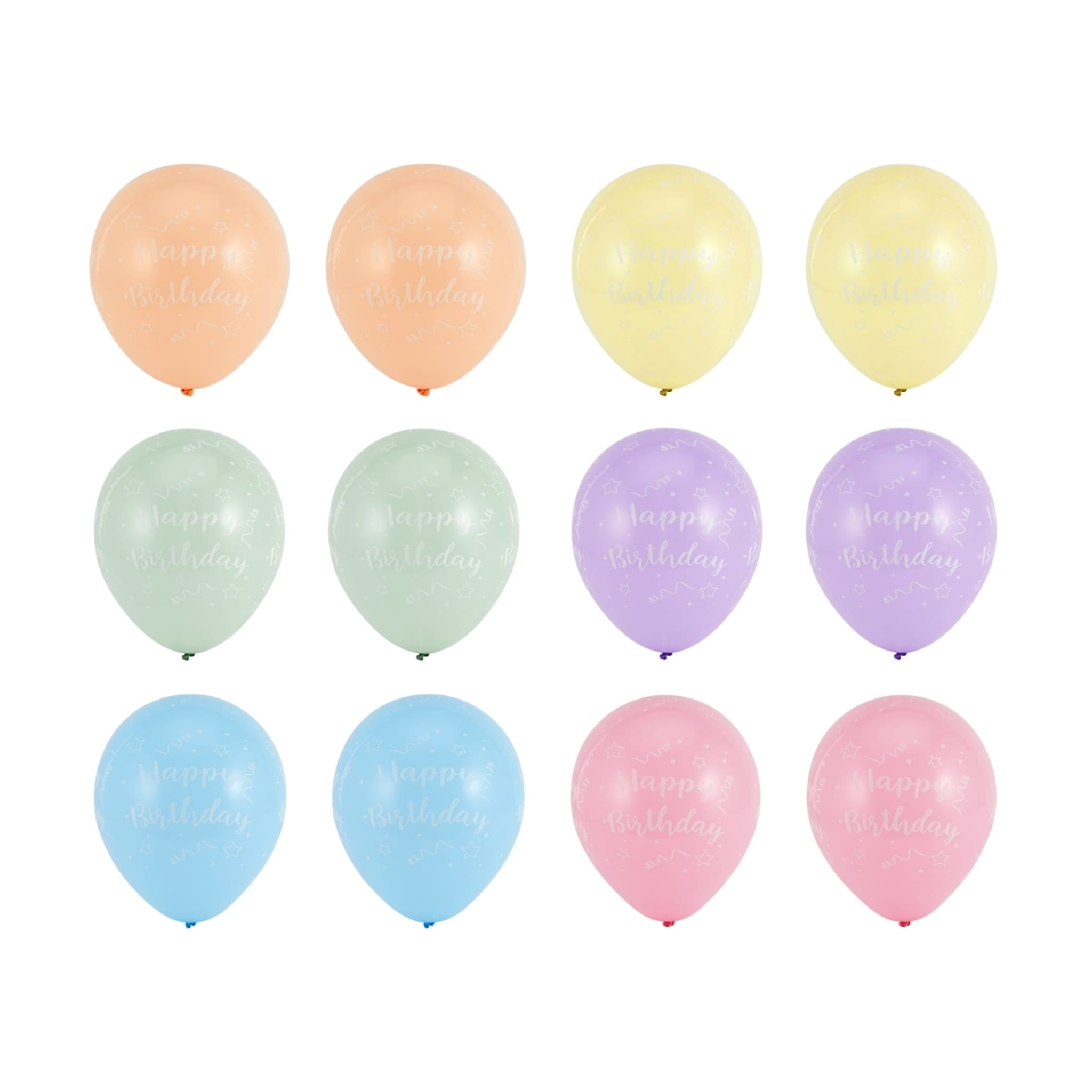 12 Piece Happy Birthday Balloons - Kmart NZ