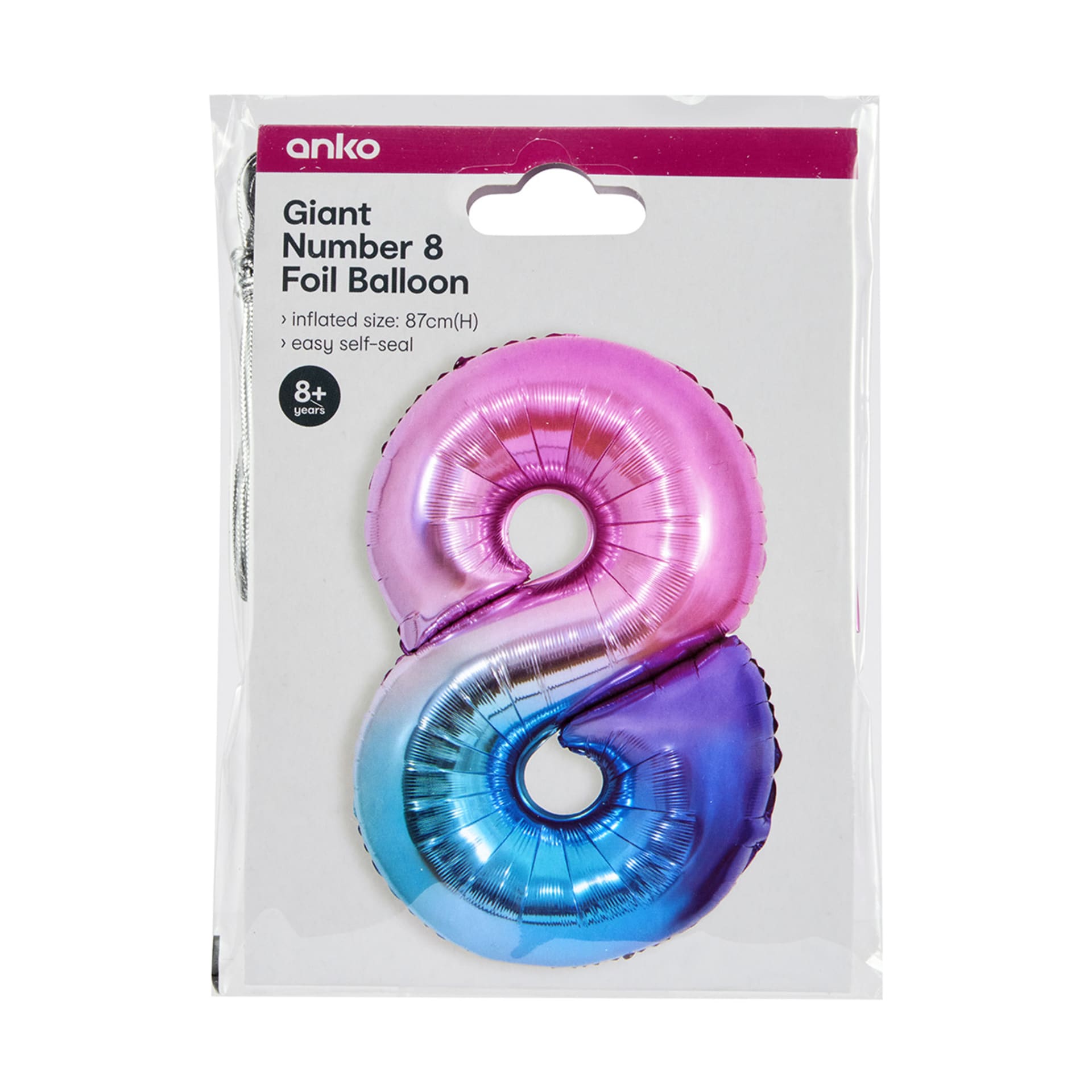 Giant Number 8 Foil Balloon - Kmart