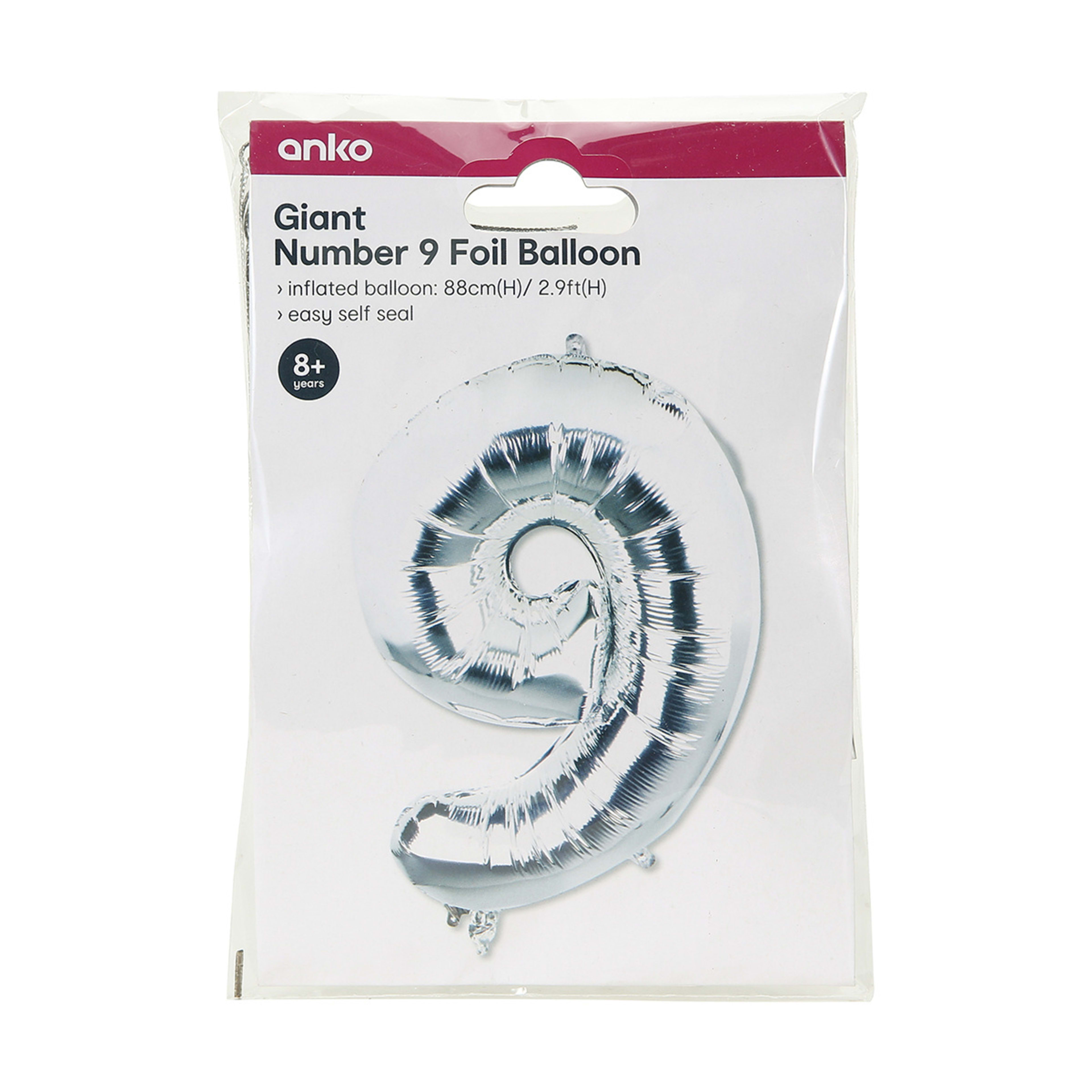 Giant Number 9 Foil Balloon - Kmart